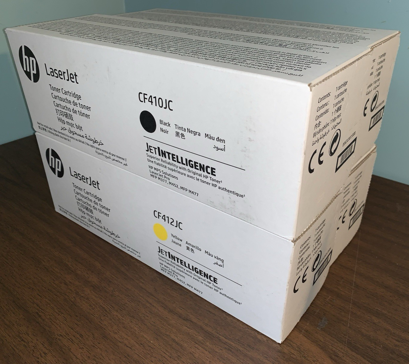 Genuine HP Toner Lot of 4 CMYK CF410JC CF411JC CF412JC CF413JC New Sea ...